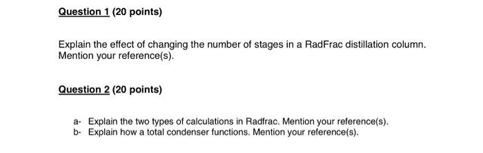 Solved Question 1 (20 points) Explain the effect of changing | Chegg.com