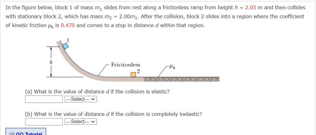 Solved In the figure below, block 1 ﻿of mass m1 ﻿slides from | Chegg.com