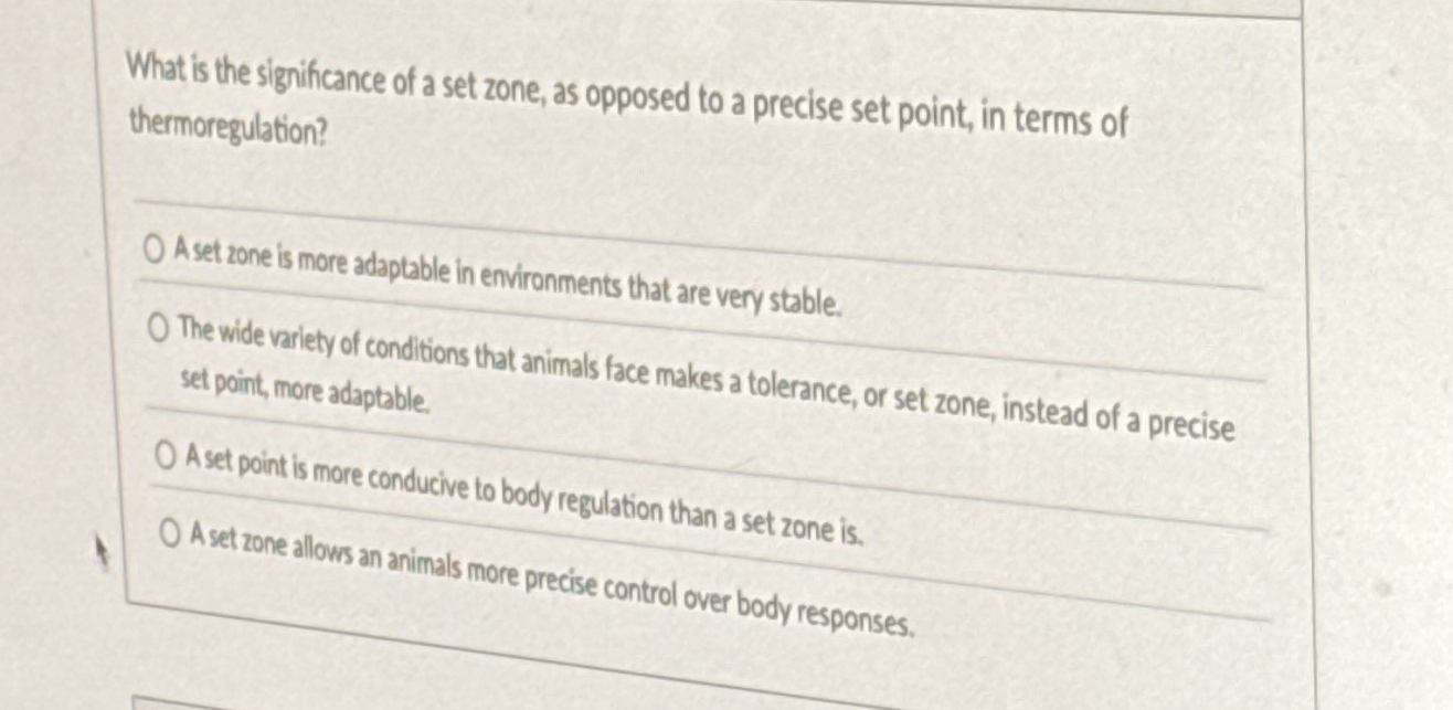 Solved What is the significance of a set zone, as opposed to | Chegg.com