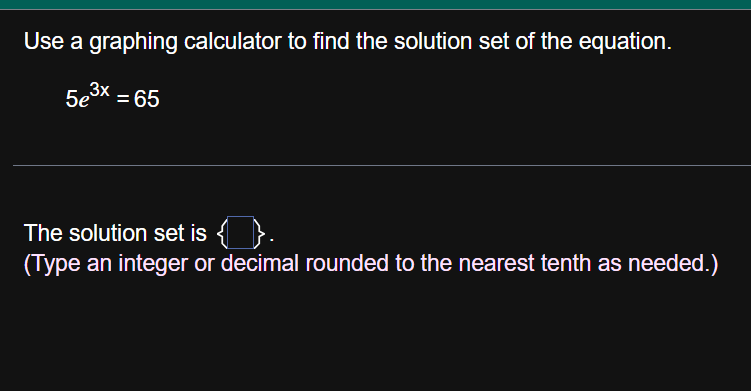 Solved Use a graphing calculator to find the solution set of | Chegg.com