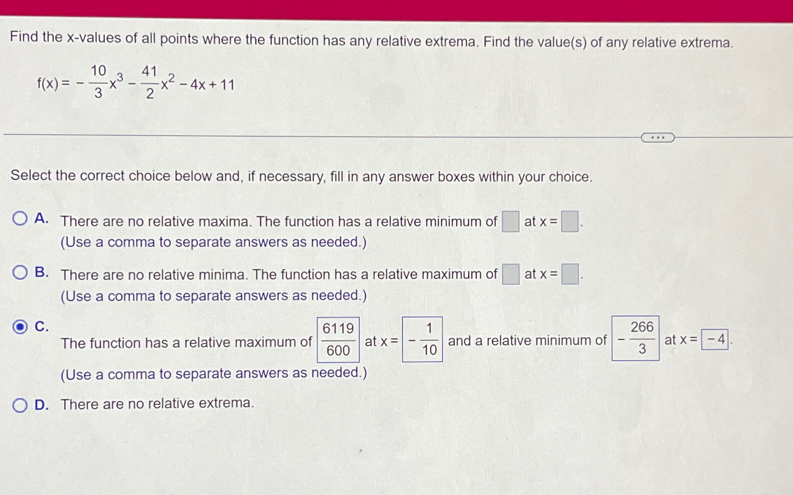 Solved Find the x-values of all points where the function | Chegg.com