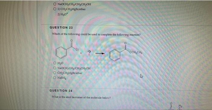 Solved 2) LIAI O 1) 2 CH3MgBr/ether 2)NaOH QUESTION 22 Which | Chegg.com Solved 2) LIAI O 1) 2 CH3MgBr/ether 2)NaOH QUESTION 22 Which | Chegg.com