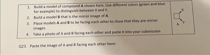 Solved 1. Build a model of compound A shown here. Use | Chegg.com