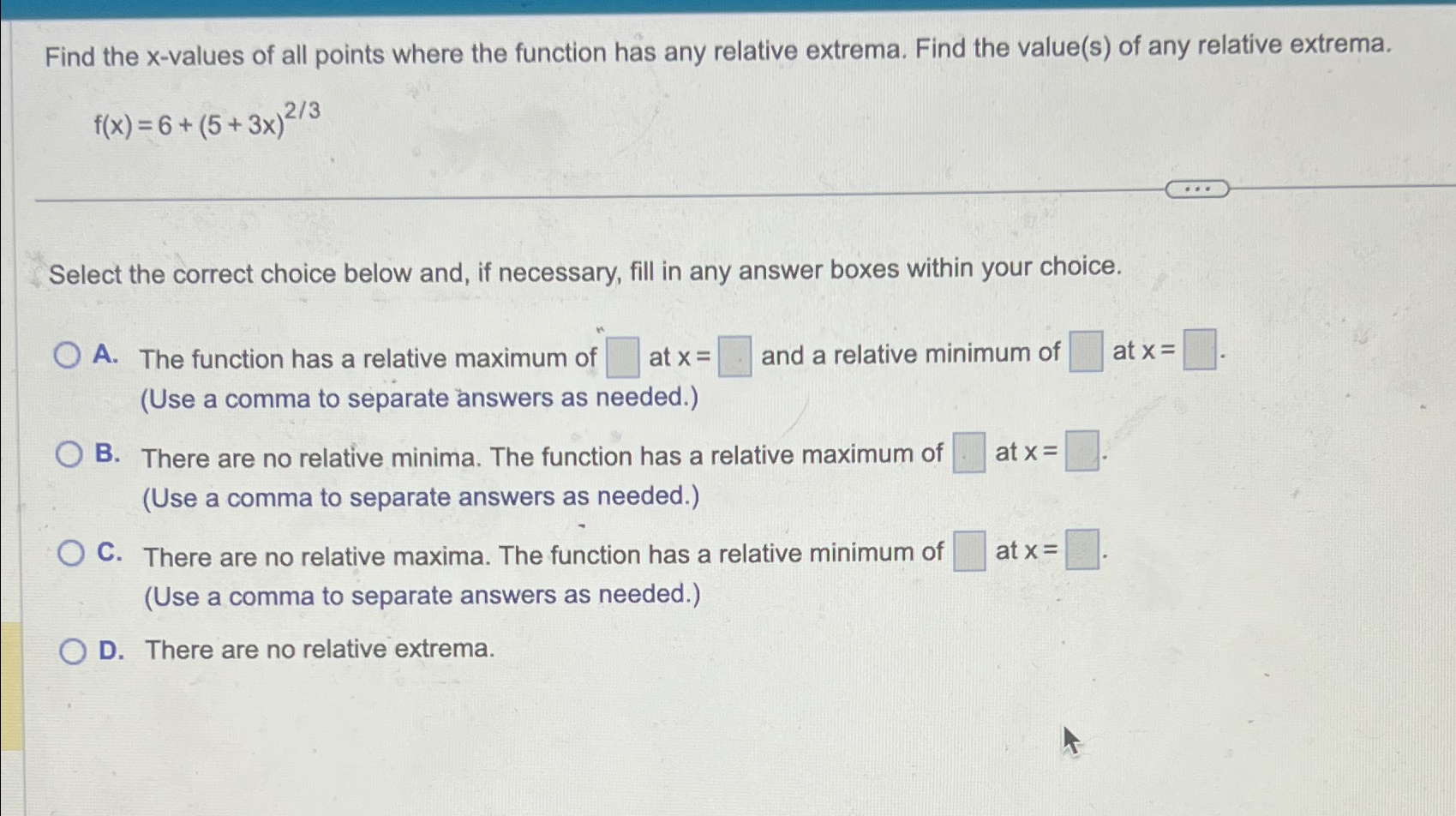 Solved Find the x-values of all points where the function | Chegg.com