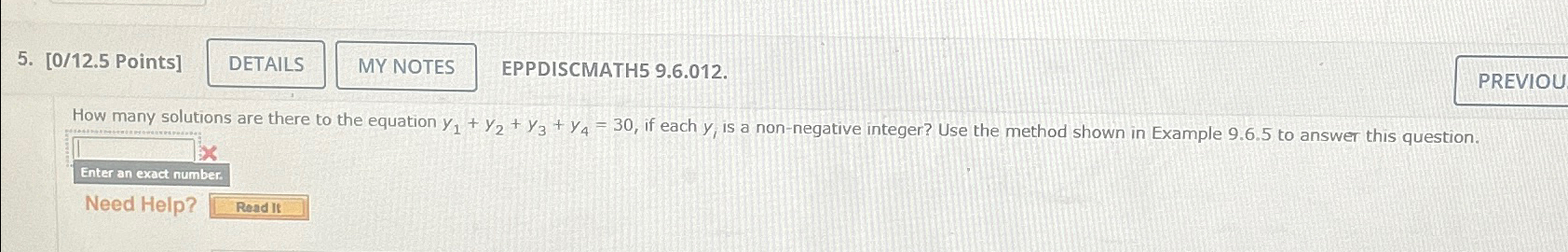Solved [0/12.5 ﻿Points]EPPDISCMATH5 9.6.012.How many | Chegg.com