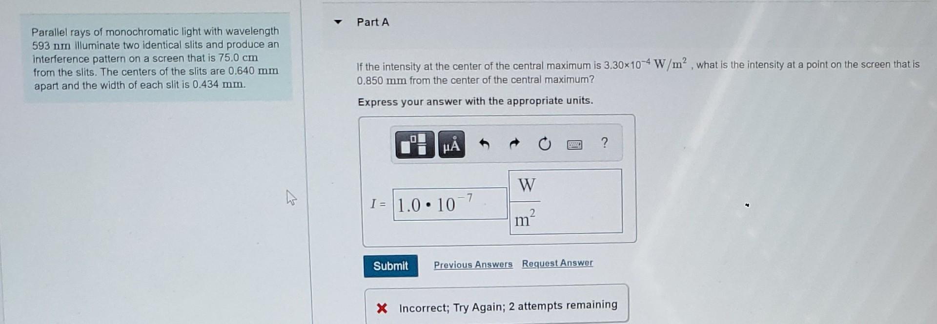 Solved Parallel rays of monochromatic light with wavelength | Chegg.com