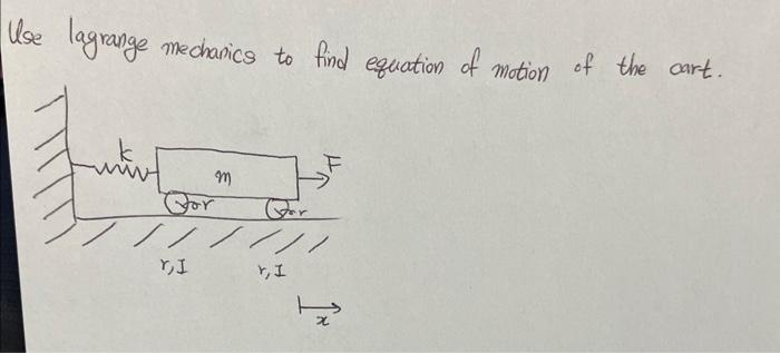 Solved Use lagrange mechanics to find equation of motion of | Chegg.com