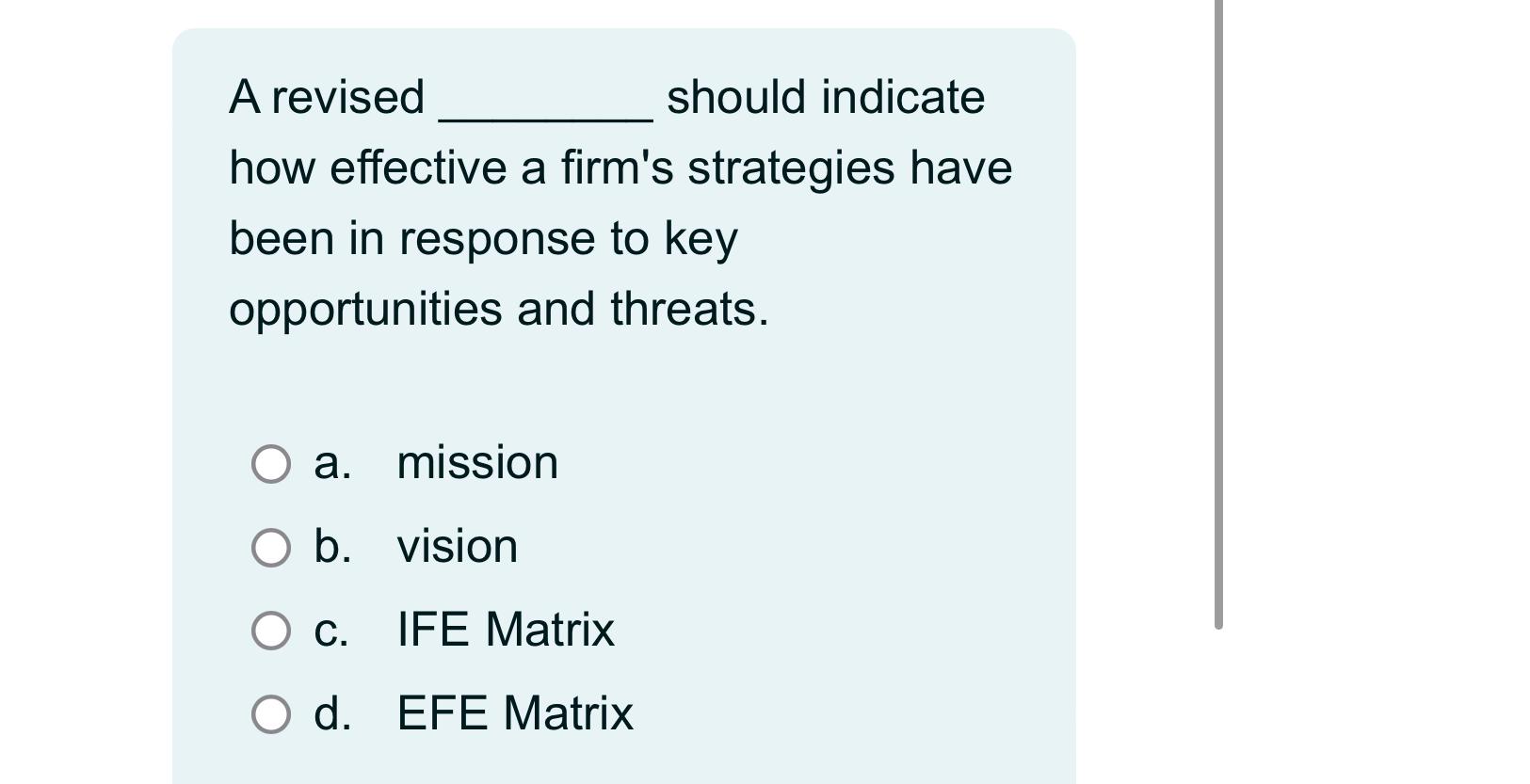 Solved A revised should indicate how effective a firm's | Chegg.com
