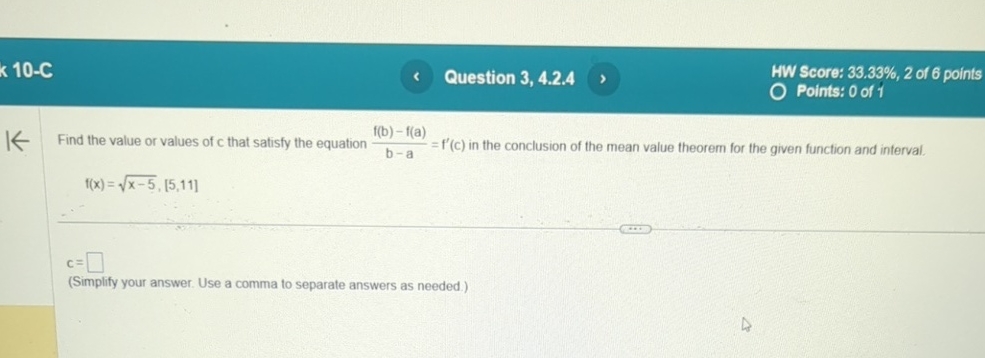 Solved 10-CQuestion 3, 4.2.4HW Score: 33.33%,2 ﻿of 6 | Chegg.com
