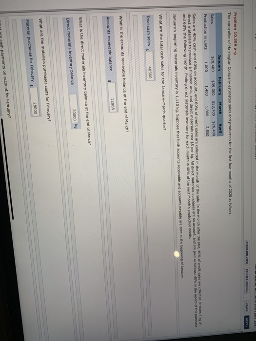 Solved PRINTER VERSION NET Problem 10.39A a-9 The controller | Chegg.com
