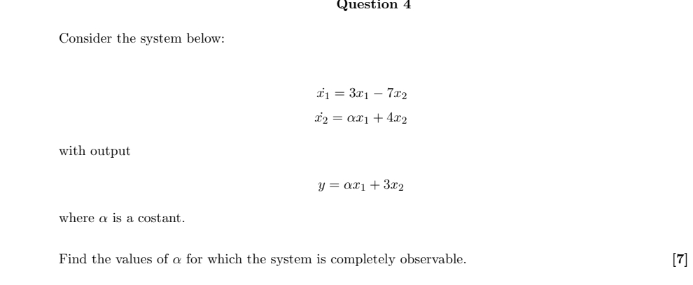 Question 4Consider the system | Chegg.com