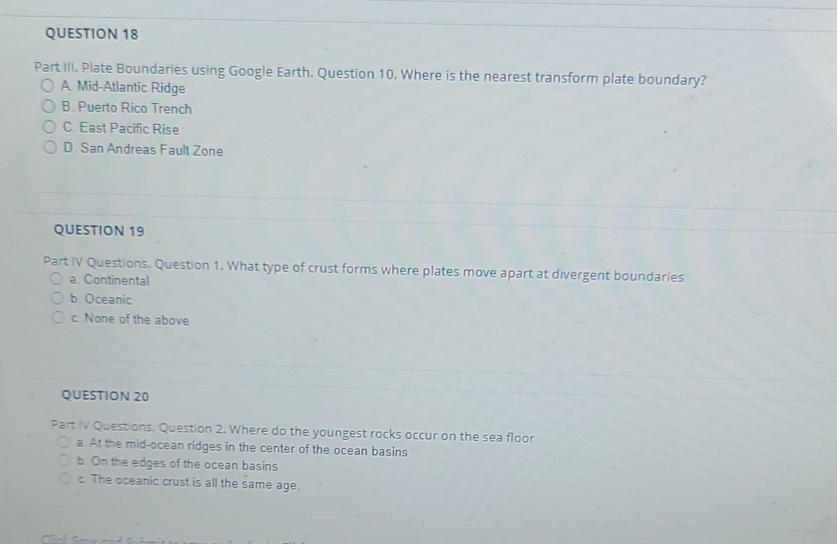 Solved Part III. Plate Boundaries using Google Earth. | Chegg.com