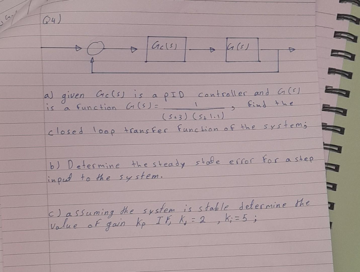 Solved (24) DO Gc(s) (a) given Cuc (s) is a is a function ( | Chegg.com