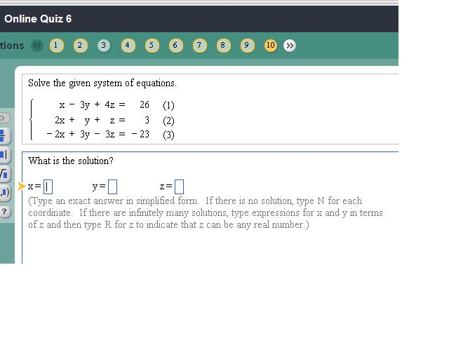 Solved Solve the given system of equations. x - 3y + 4z = | Chegg.com