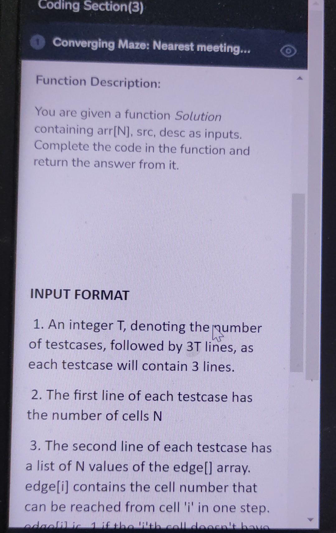 Solved Problem Description You are given a maze with N | Chegg.com