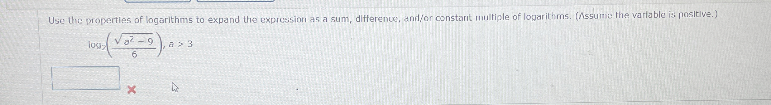 Solved Use the properties of logarithms to expand the | Chegg.com