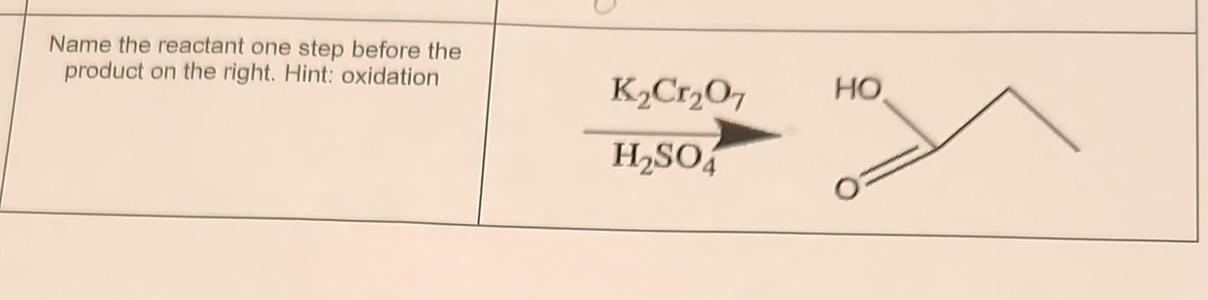 Solved Name the reactant two steps before the product on the | Chegg.com