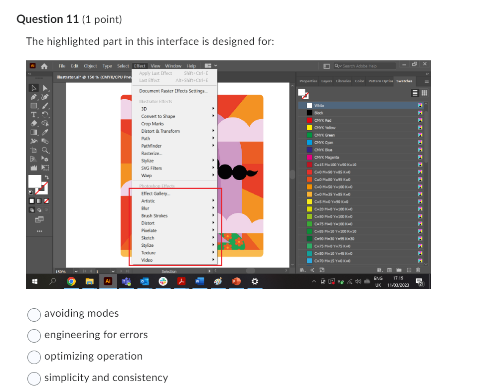 Solved the highlight part in this interface is design | Chegg.com