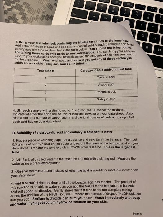 Solved CARBOXYLIC ACIDS AND CARBOXYLIC ESTERS Prelaboratory | Chegg.com