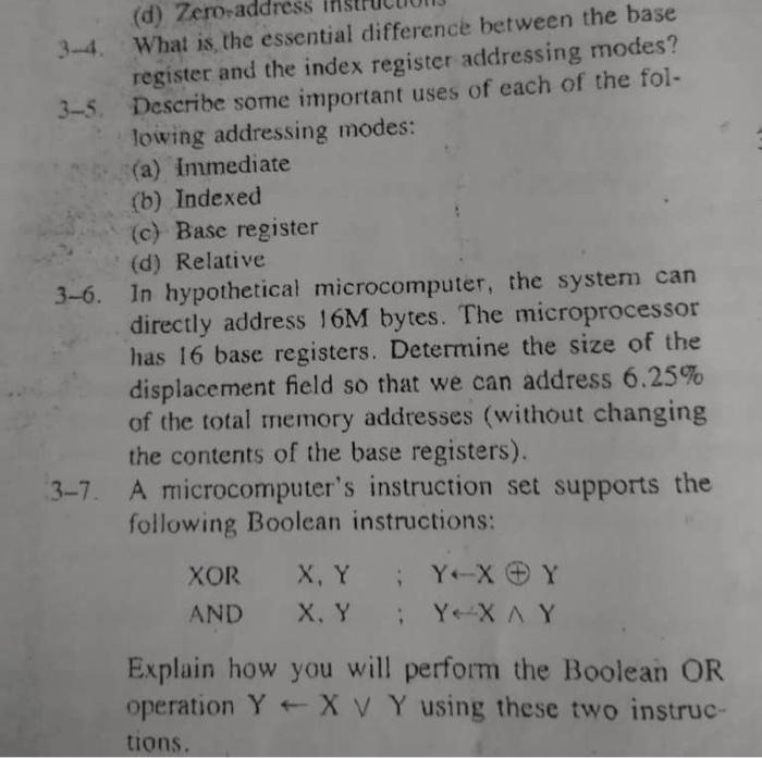 Solved 3-4. What is the essential difference between the | Chegg.com