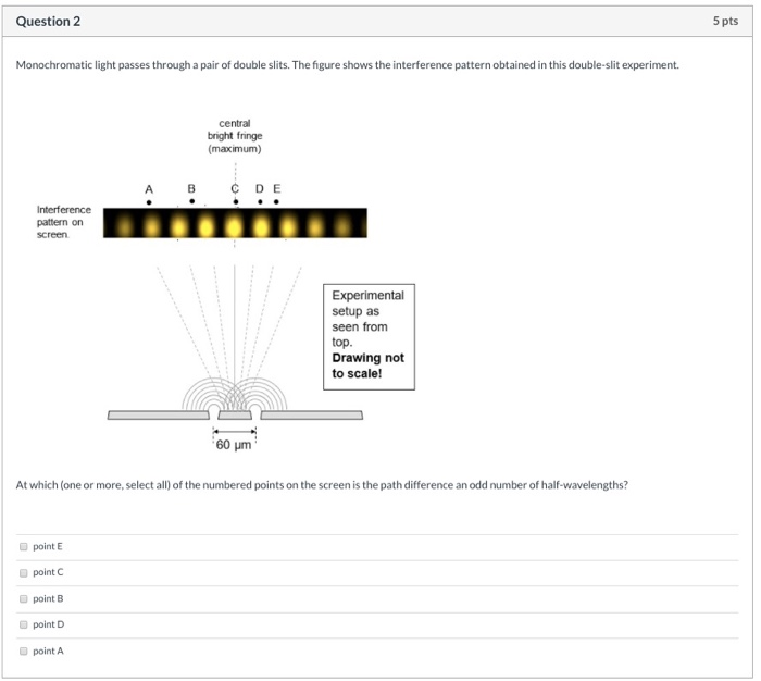 Solved Question 2 5 pts Monochromatic light passes through a | Chegg.com