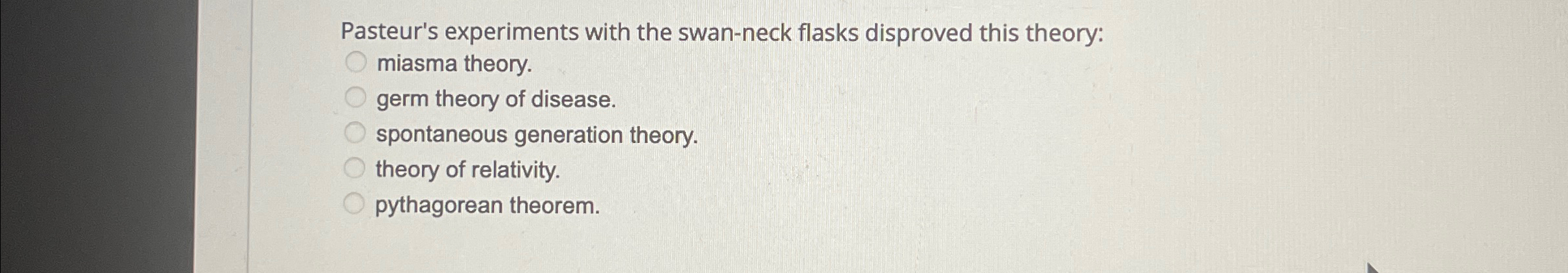 Solved Pasteur's experiments with the swan-neck flasks | Chegg.com