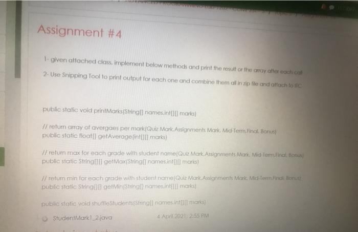 Solved Til 1 Given Attached Class Implement Below Methods 0336