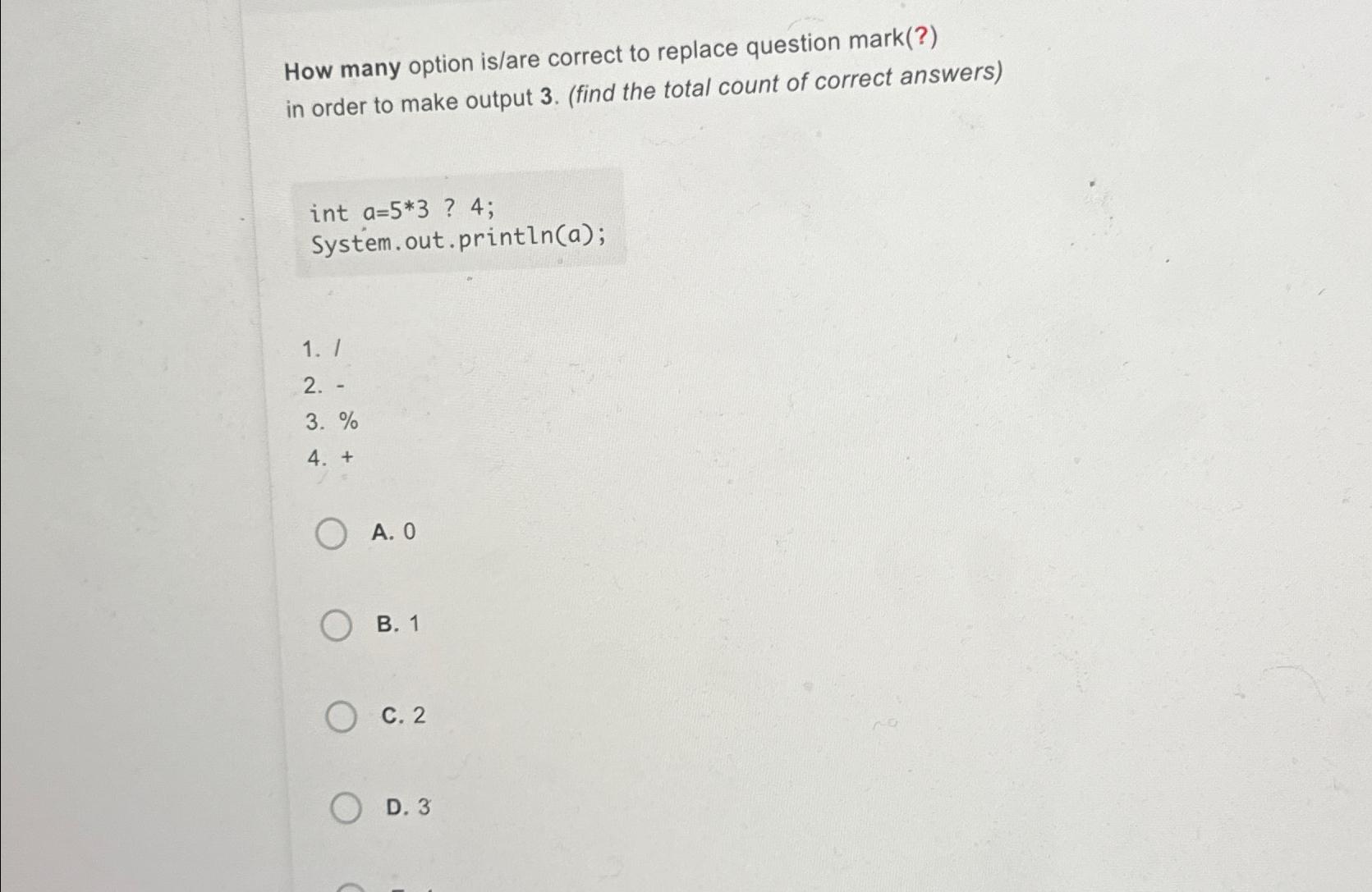Solved How many option is/are correct to replace question | Chegg.com