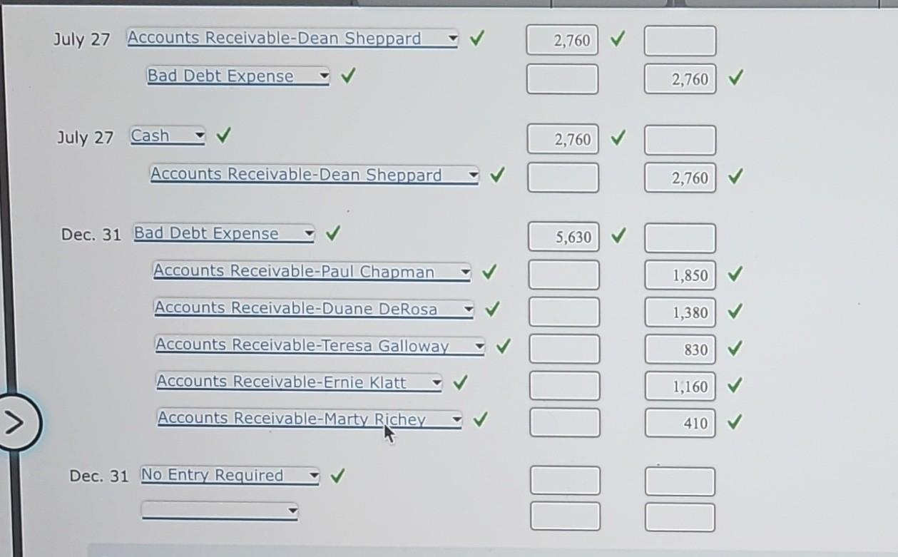 Solved solving net income calculation for entries for bad | Chegg.com