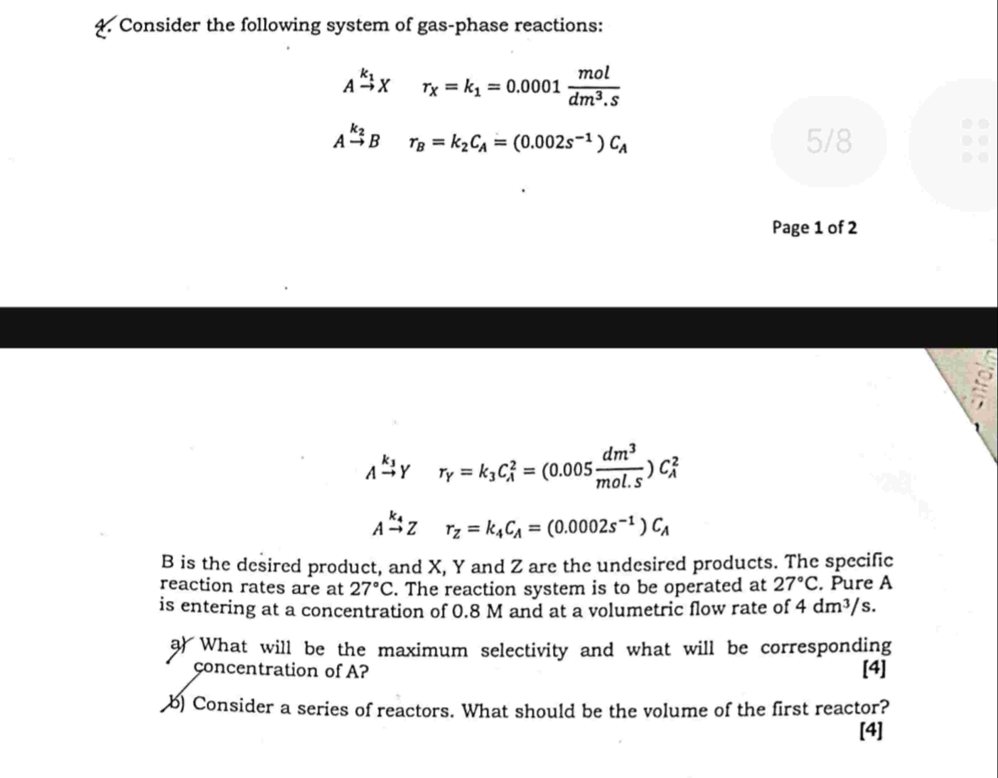 Solved Consider the following system of ﻿gas-phase | Chegg.com