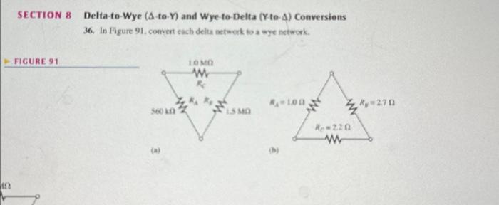 Solved SECTION 8 Delta-to-Wye (Δ−to−Y) and Wye to-Delta (Y− | Chegg.com
