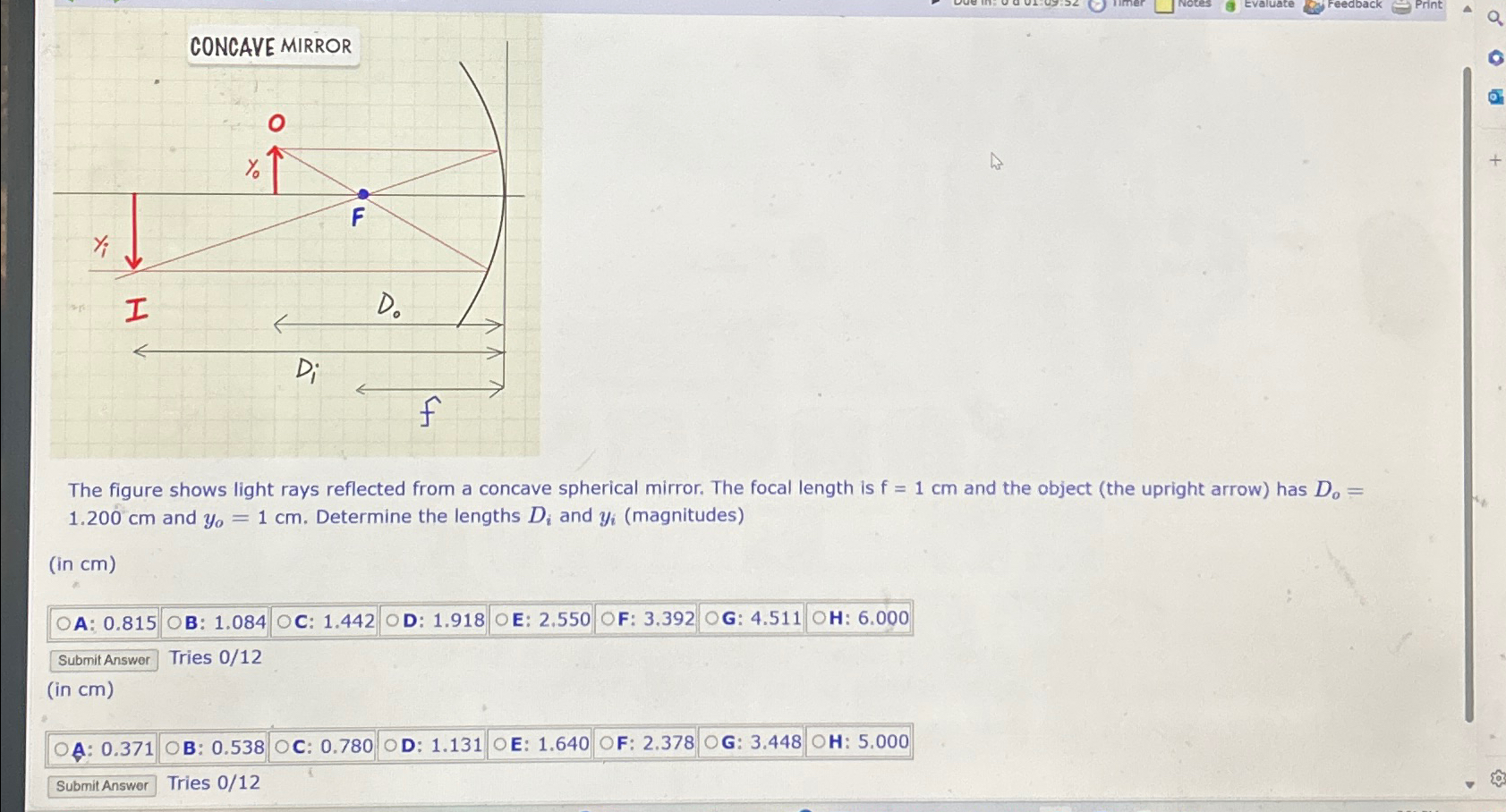 Solved The figure shows light rays reflected from a concave | Chegg.com