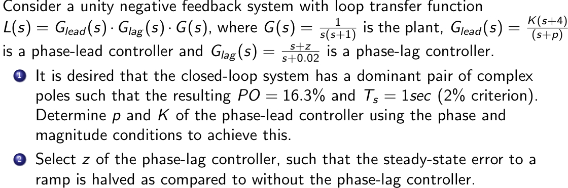 Solved Consider a unity negative feedback system with loop | Chegg.com