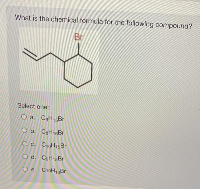 Solved What is the chemical formula of the following | Chegg.com