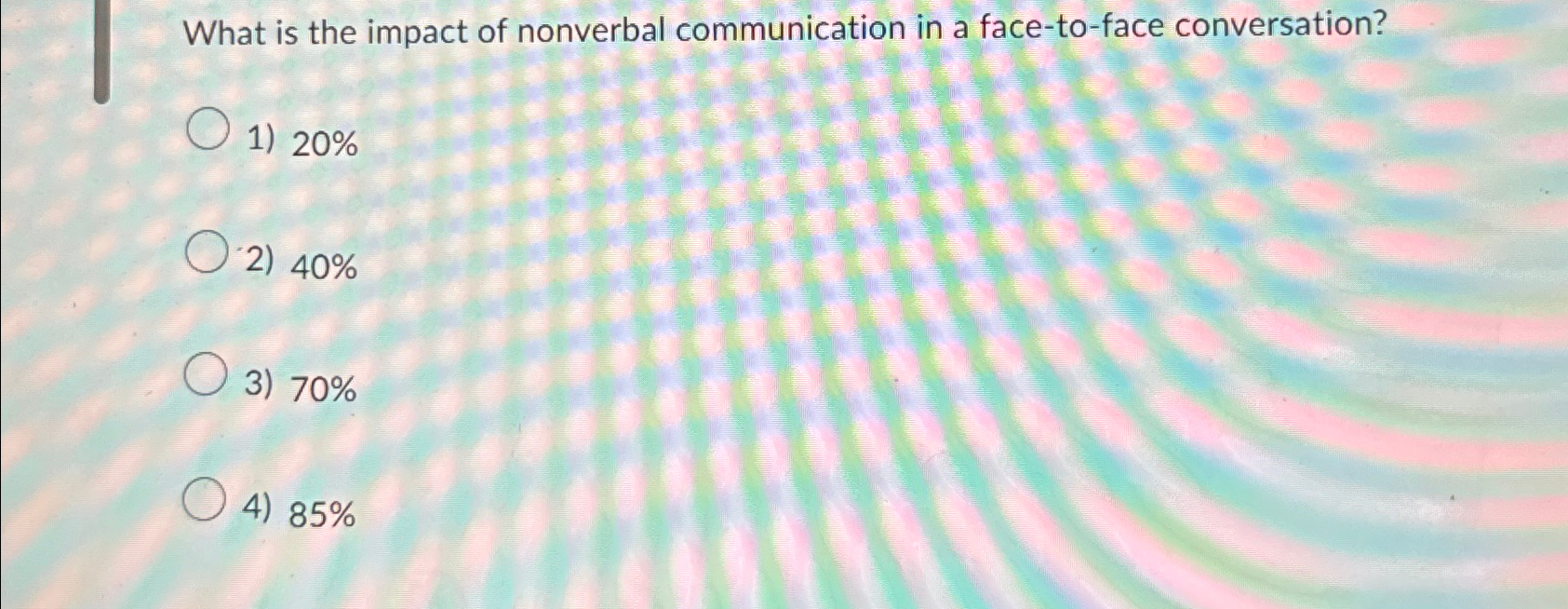 Solved What is the impact of nonverbal communication in a | Chegg.com