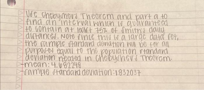 Solved Use chebyshev's Theorem and part a to find an | Chegg.com