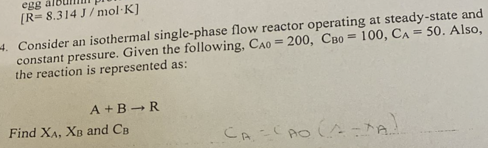 Solved Consider an isothermal single-phase flow reactor | Chegg.com