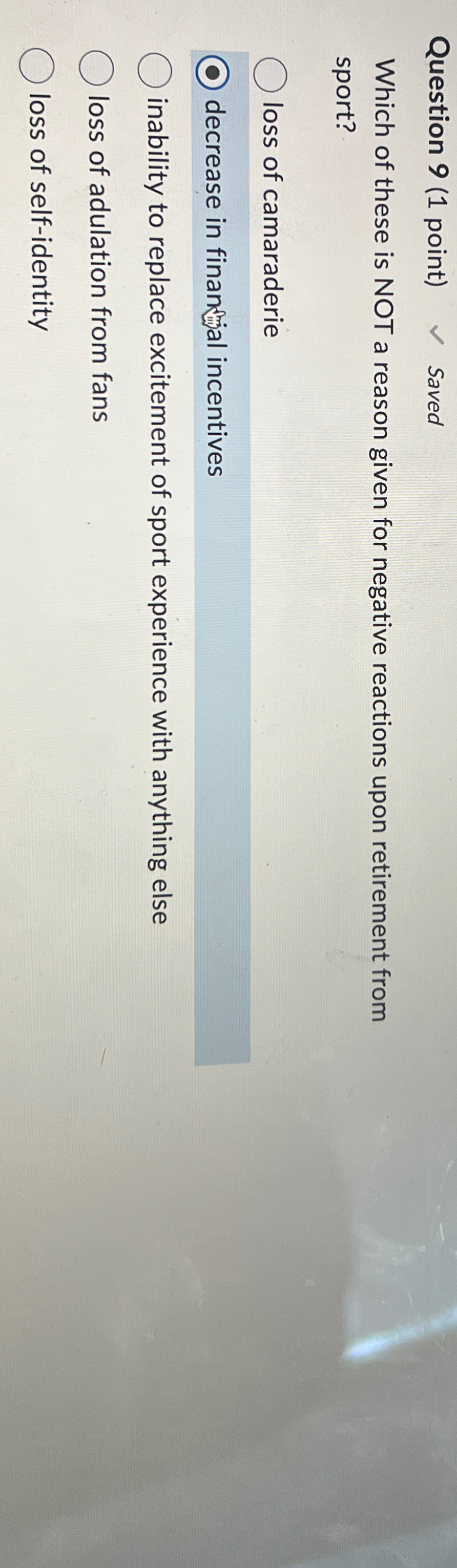 Solved Question 9 (1 ﻿point) ﻿SavedWhich of these is NOT a | Chegg.com