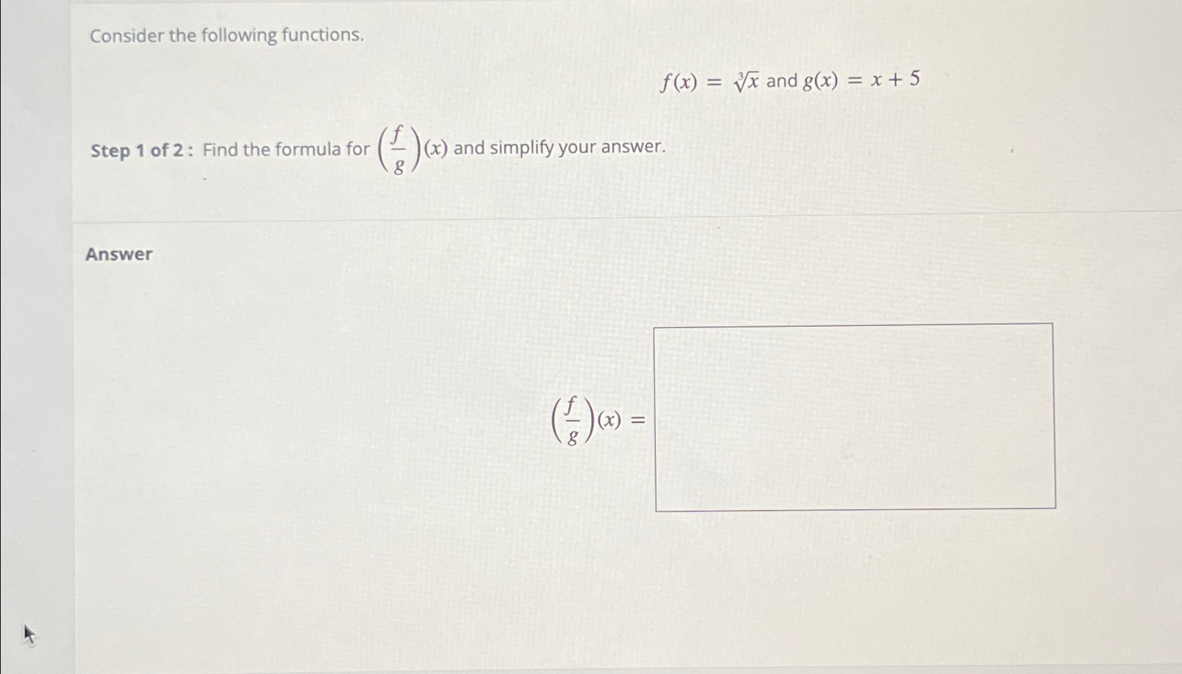 Solved Consider the following functions.f(x)=x3 ﻿and | Chegg.com