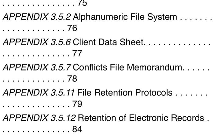 appedix : retention of electronic recordsappendix: | Chegg.com