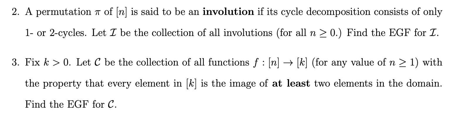 Solved 2. ﻿A permutation π ﻿of n ﻿is said to be an | Chegg.com