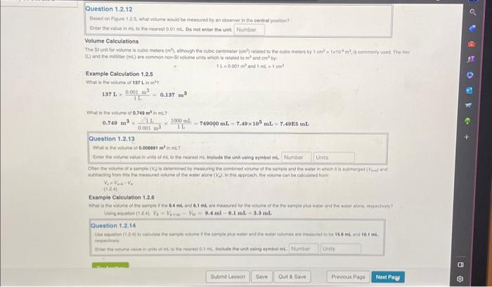 Solved Theory and Practice Weasuring the volumet of a liquid | Chegg.com