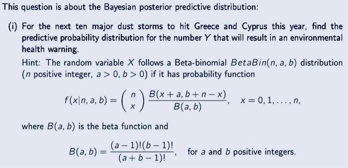 Solved This question is about the Bayesian posterior | Chegg.com