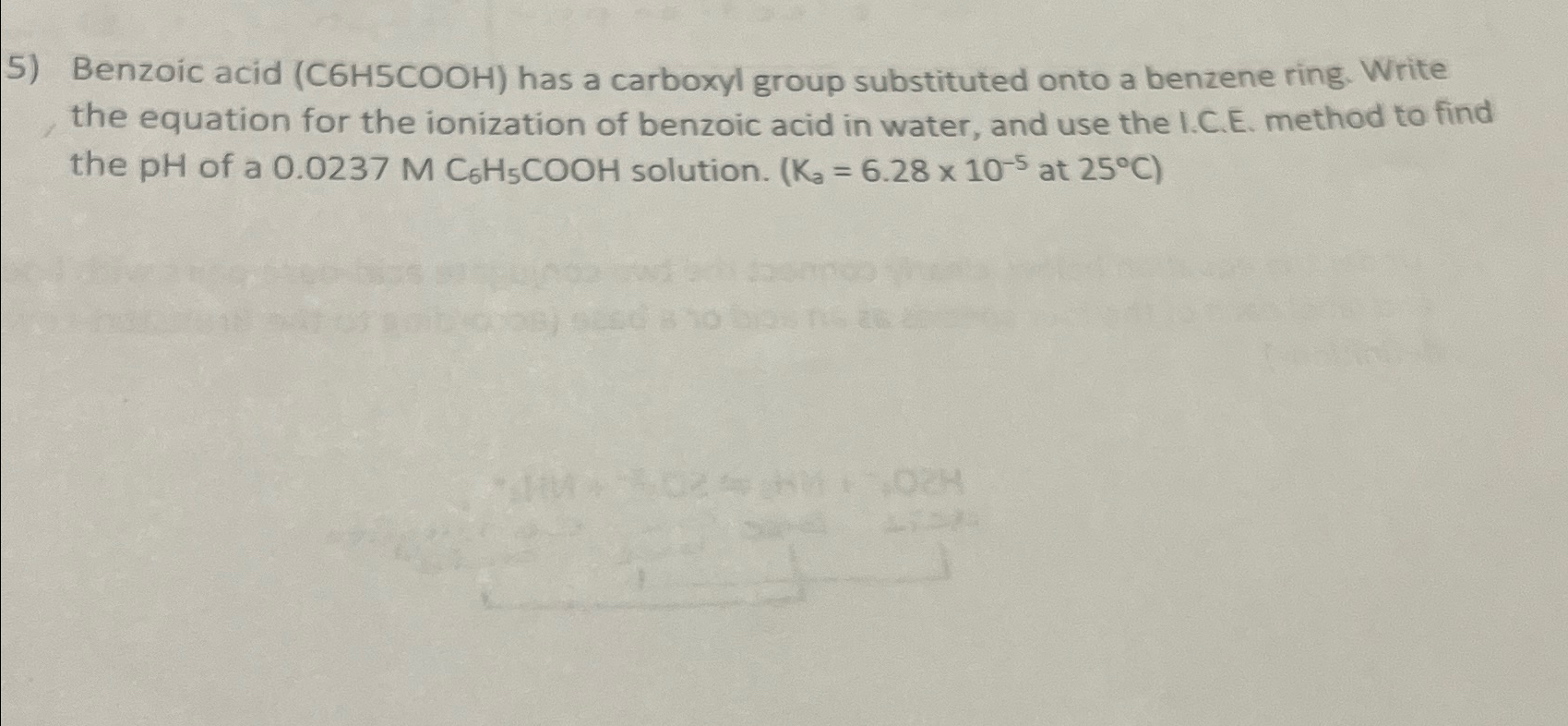 Solved Benzoic acid (C6H5COO H) ﻿has a carboxyl group | Chegg.com