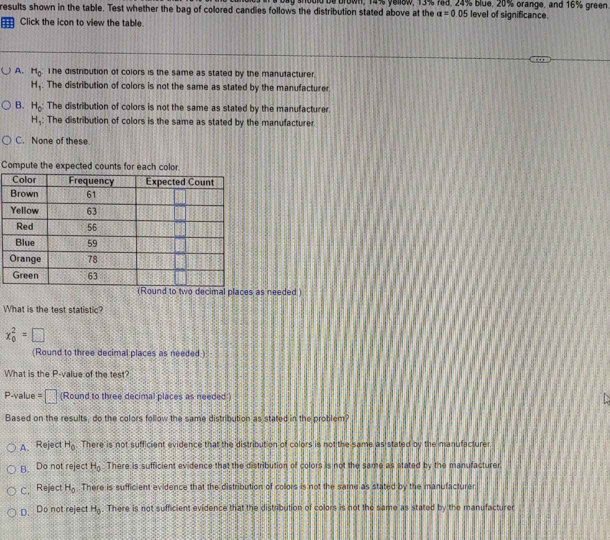 Solved Determine the null and alternative hypotheses. Choose | Chegg.com