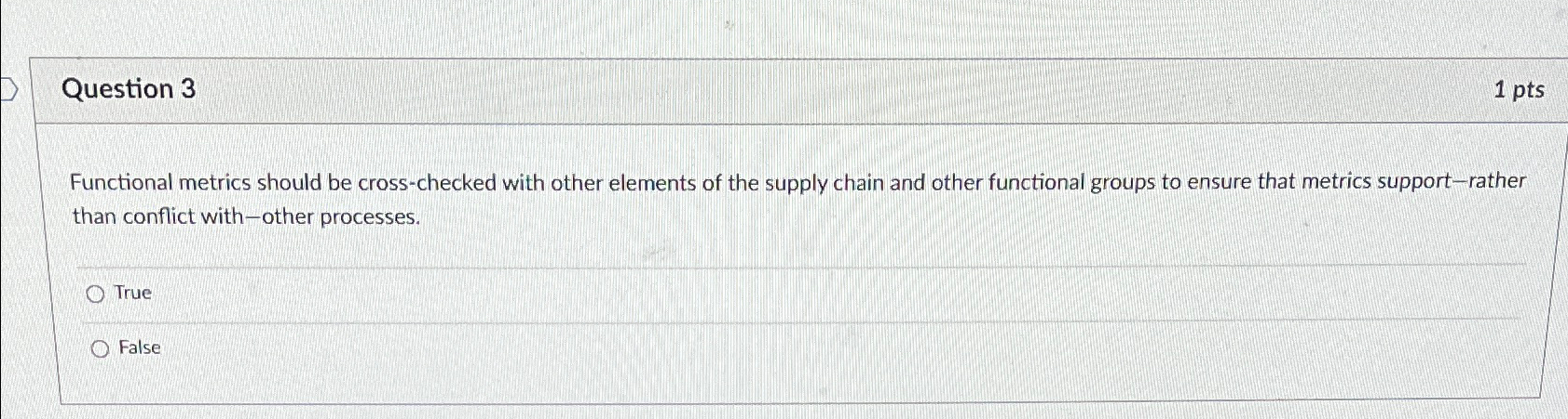 Solved Question 31ptsFunctional metrics should be | Chegg.com
