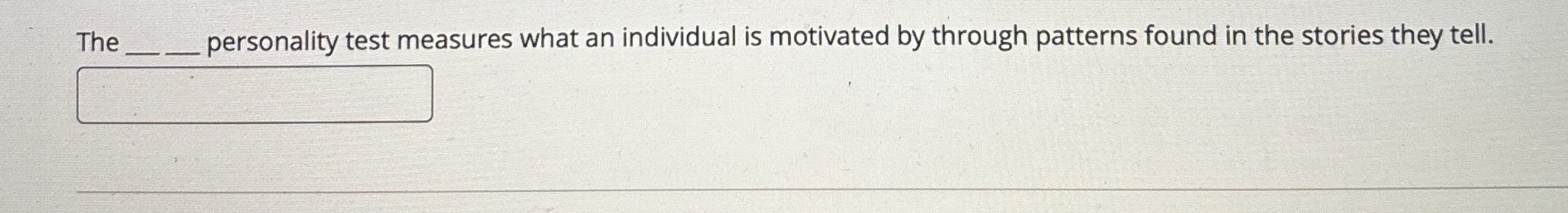 Solved The q, ﻿personality test measures what an individual | Chegg.com