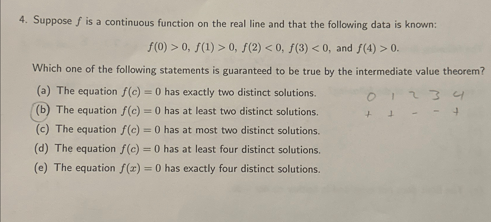 Solved Suppose f ﻿is a continuous function on the real line | Chegg.com