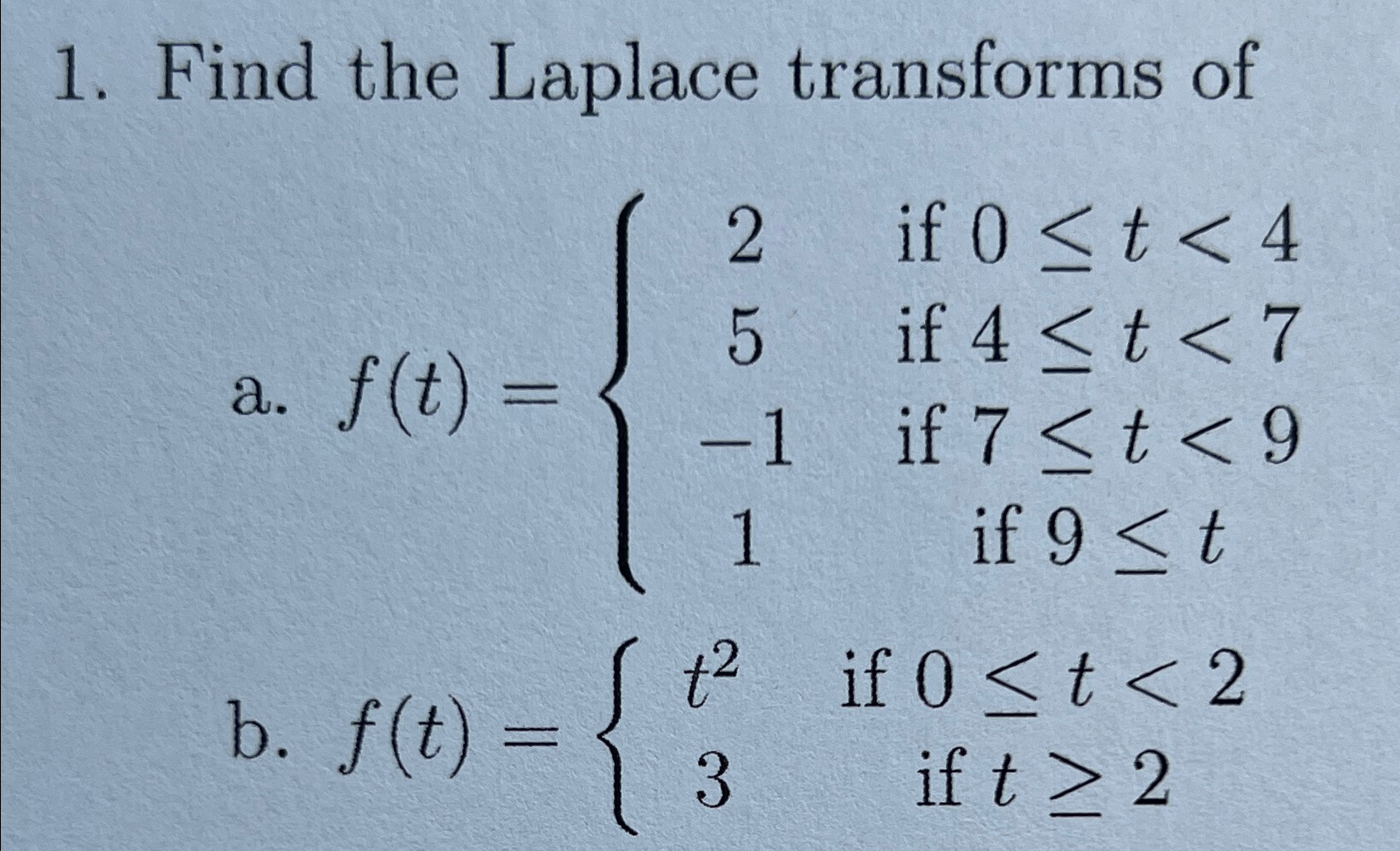 Solved Find the Laplace transforms | Chegg.com