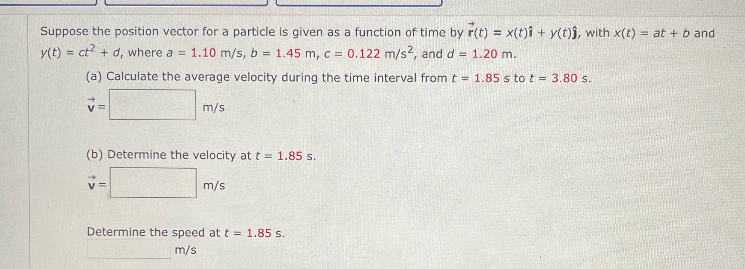 Solved Suppose the position vector for a particle is given | Chegg.com